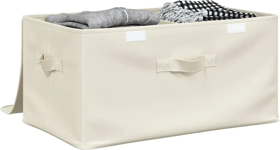 Úložné boxy 2 ks textil 43 x 34 x 23 cm krémové 332911