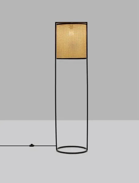LED přírodně-černá stojací lampa Erto
