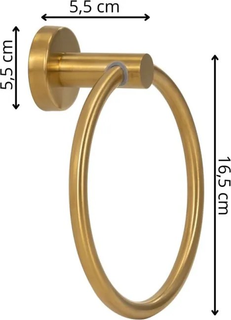 Držák na ručníky SPRINGOS HG0075 zlatý