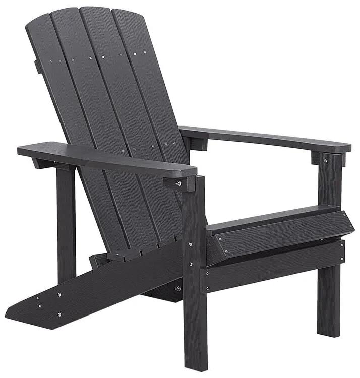 Zahradní židle v tmavě šedé barvě ADIRONDACK Beliani