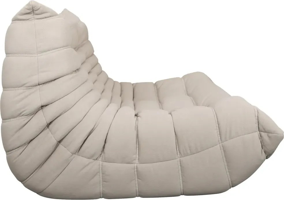 Designová dvoumístná pohovka Nua 130 cm samet béžová