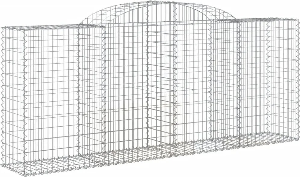 Klenuté gabionové koše 12ks 300x50x120/140cm pozinkované železo 3146729