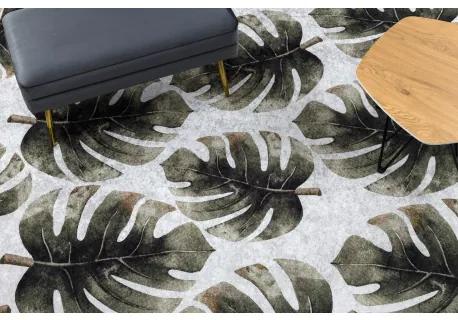 MIRO 52102.801 mycí kobereček Monstera odchází protiskluz zelená velikost 160x220 cm | krásné koberce cz