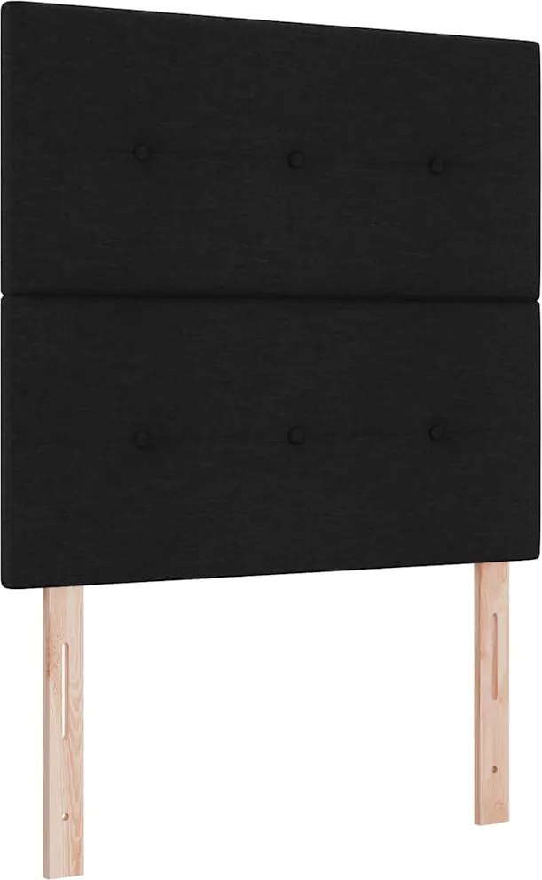 Rám postele s čelo Černá 90 x 190 cm textil 3344692