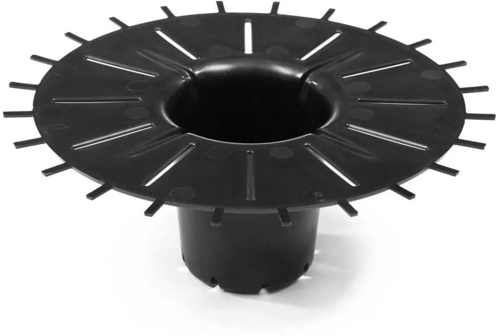 Květináč STRIPPED ECO VI 25 cm černý