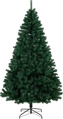 HOMCOM smrkový vánoční stromek 230 cm se skládacími větvemi, 1300 nehořlavých PVC jehliček, rychlá montáž, ocelový stojan, zelený