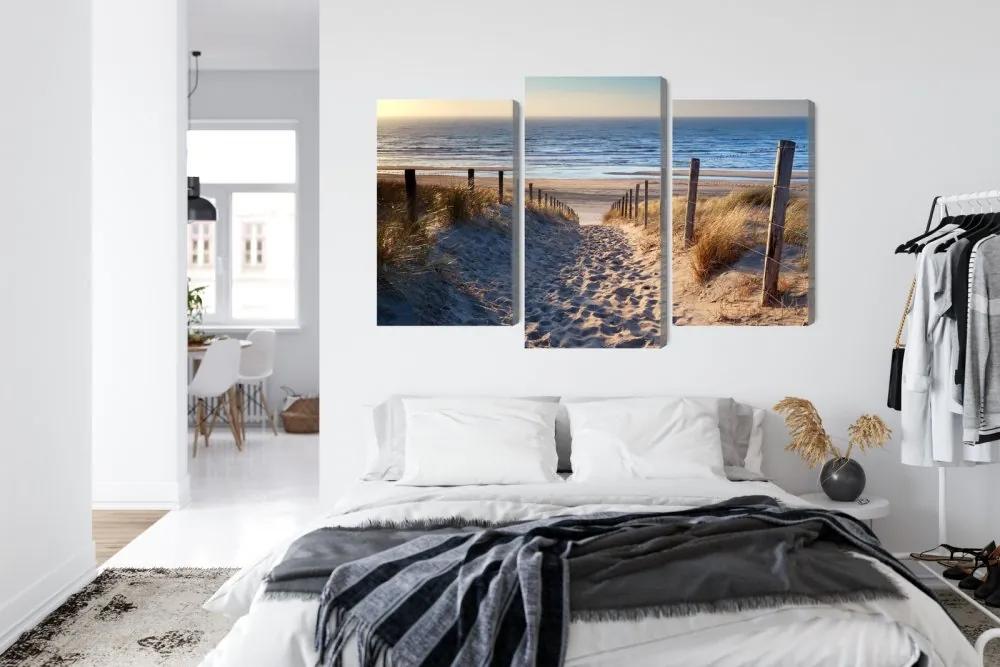 Vícedílný obraz Pláž Severního Moře 3D Nedostatek Nedostatek Přírodní plátno 180x120