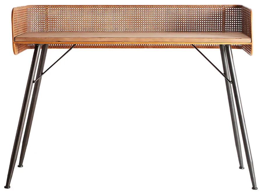 Pracovní stůl trikane 124 x 62 cm hnědý MUZZA