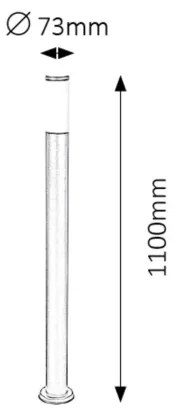 Rabalux 8148 - Venkovní lampa BLACK TORCH 1xE27/25W/230V IP44