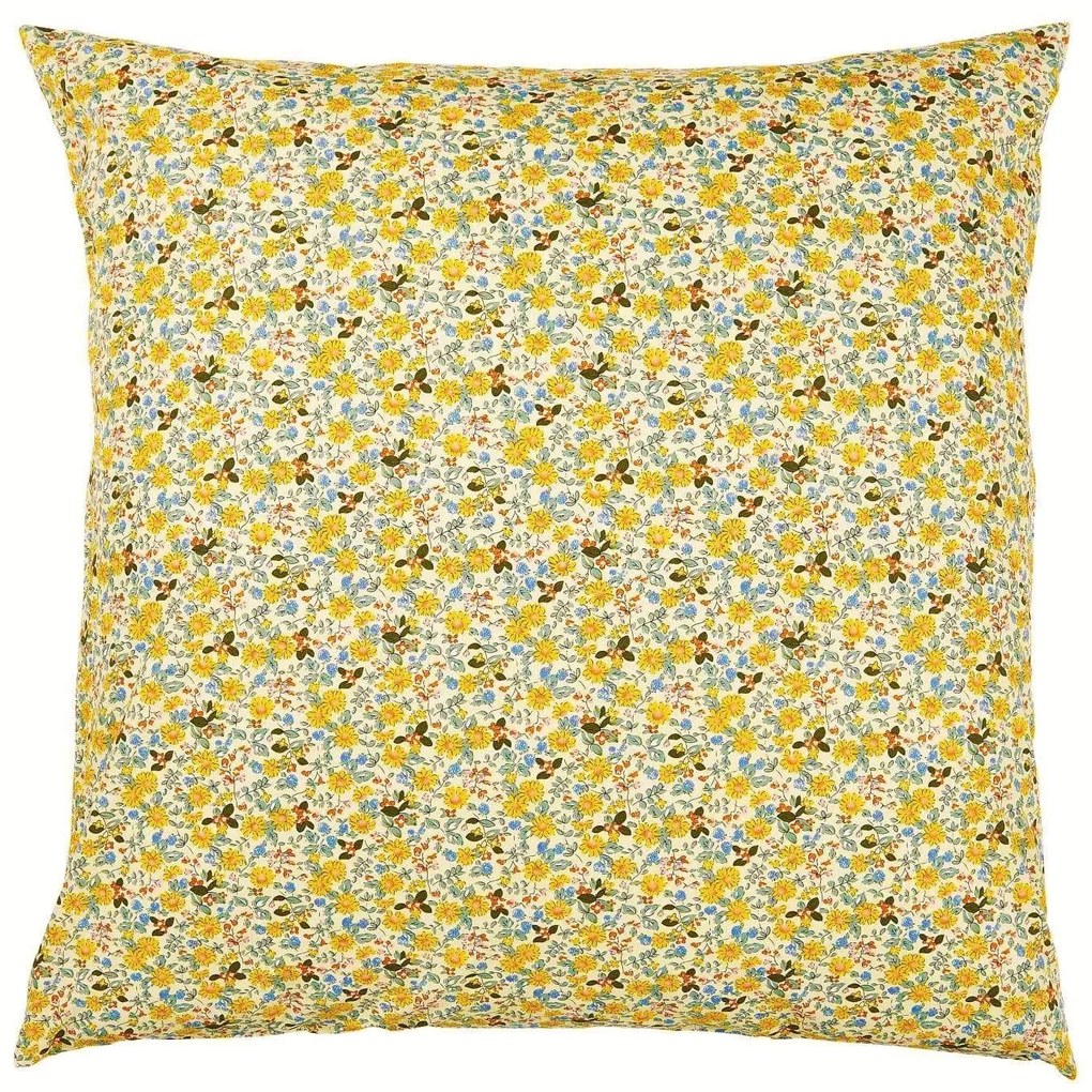 IB LAURSEN Povlak na polštář Yellow Flowers 60 × 60 cm, žlutá barva, textil