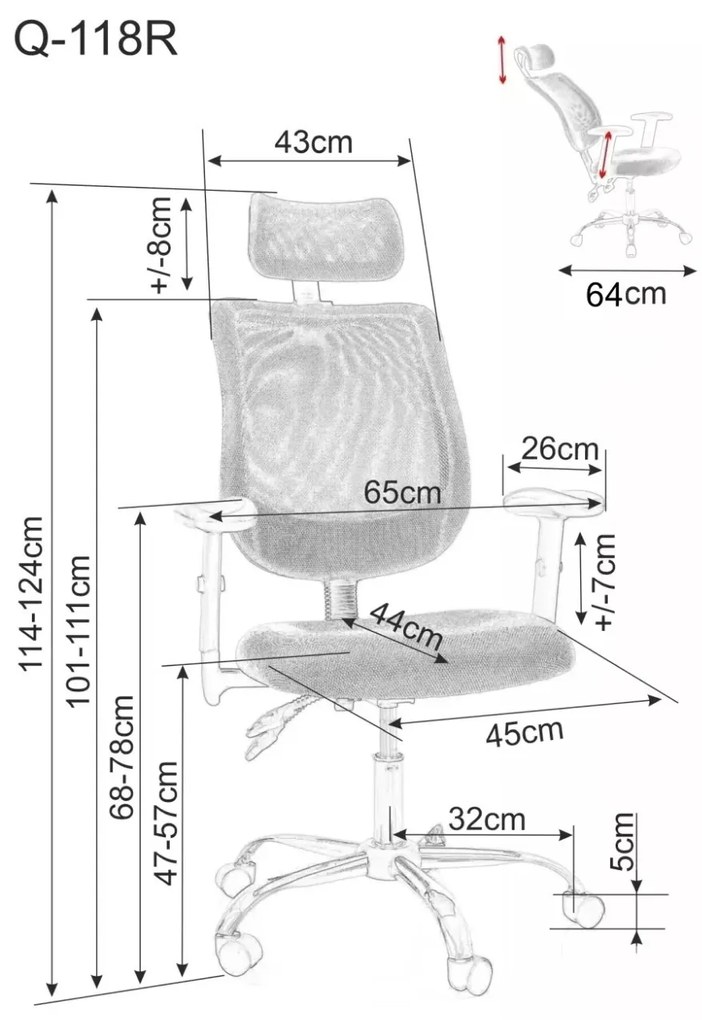 Kancelářská židle Arvia šedá