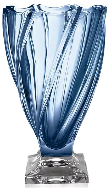 BOHEMIA PONTI BLUE VÁZA NA NOZE 330MM