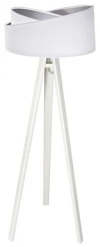 Timberlight Stojací lampa Awena bílá + šedý vnitřek + bílé nohy