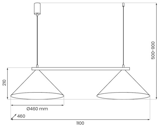 Lustr na lanku CAPITAL 2xGX53/15W/230V bílá