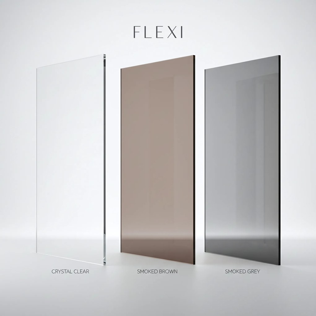 Bezrámová sprchová zástěna REA FLEXI GOLD 80 cm, zlatá lesk/transparent - bez vaničky