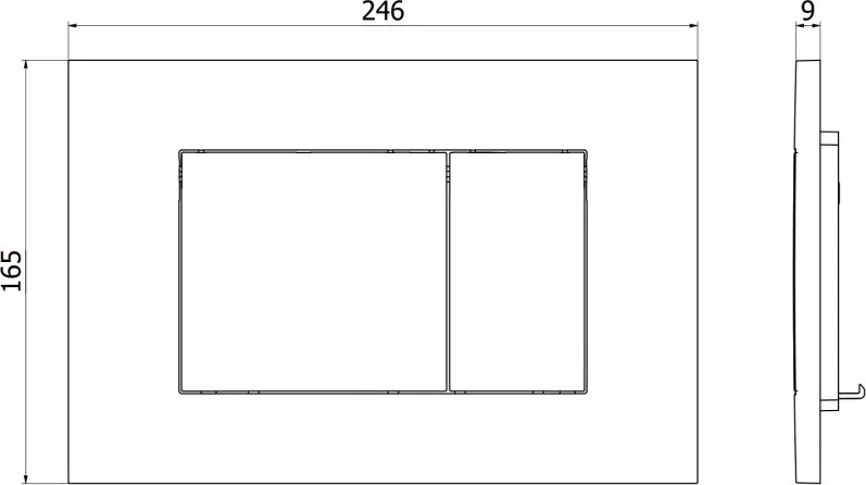 Mexen Tex 02, tlačítko pro splachování, zlatá šampaňská lesklá, 6102-08