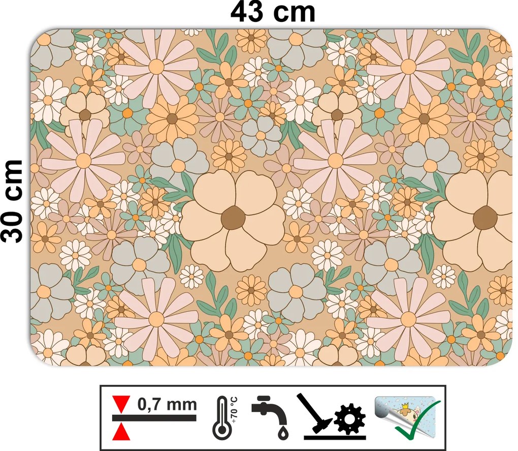 PokojovaDekorace.cz, Prostírání - 772, Květiny, 43x30cm