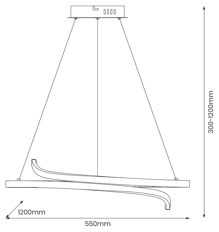 Závěsné LED svítidlo Lorenzo, 1x LED 35w, 4000k, b