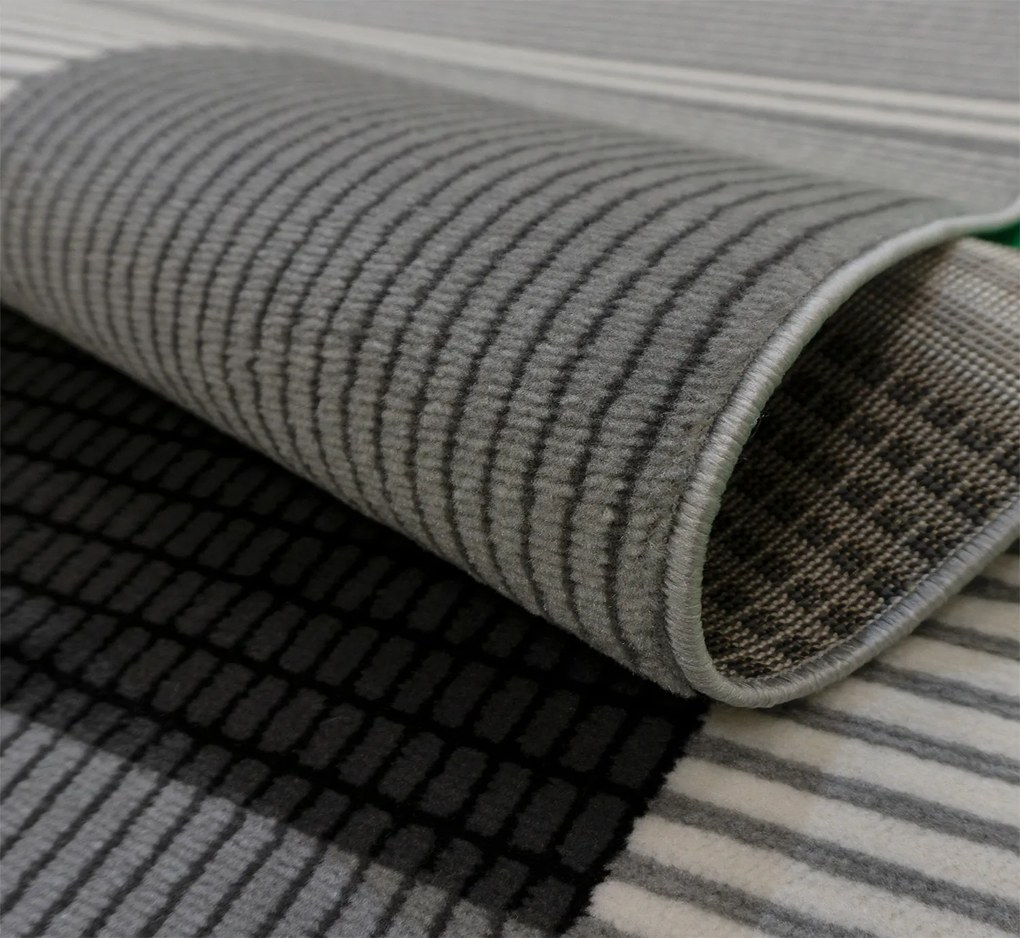 BE Koberec Lotus 9303 GREY - šedý obdélníkový Rozměr: 50x80 cm
