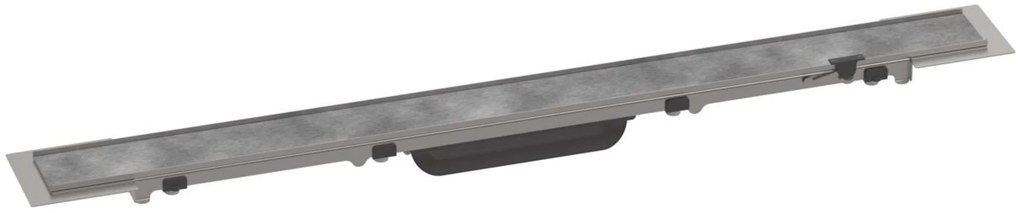 Hansgrohe RainDrain Rock - Lineární sprchový žlab 700, s roštem pro vložení dlažby, nerez 56030000