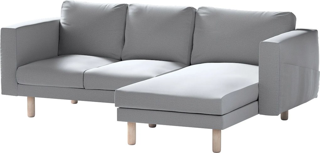 Potah na pohovku IKEA Norsborg 3-místná se šezlongem barva šedá látka sametová