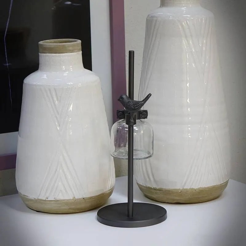 Stojací kovová váza s baňkou Elin