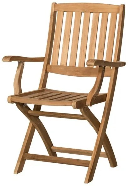 Sconto Skládací židle s područkami CAMBRIDGE 2 teakové dřevo