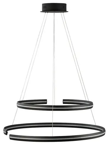 LED lustr Torrente 80 černé