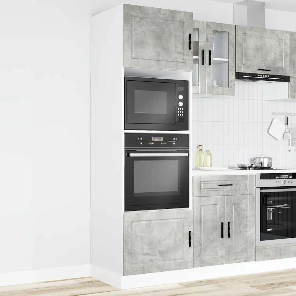 Skříňky na troubu 2 ks "Porto" betonově šedá kompozitní dřevo 3315055