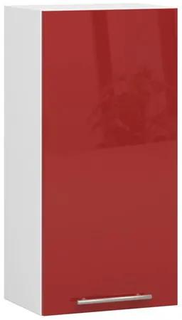 Kuchyňská skříňka OLIVIA W40 H720 - bílá/červený lesk