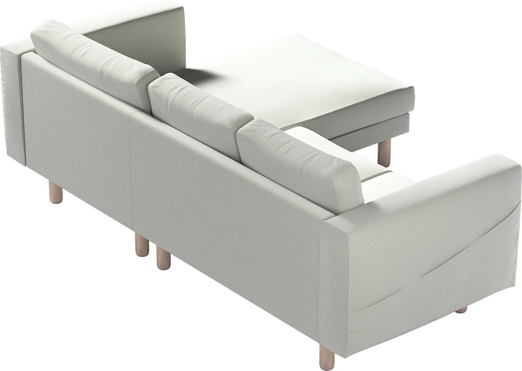 Potah na pohovku IKEA Norsborg 3-místná se šezlongem barva zelená látka sametová