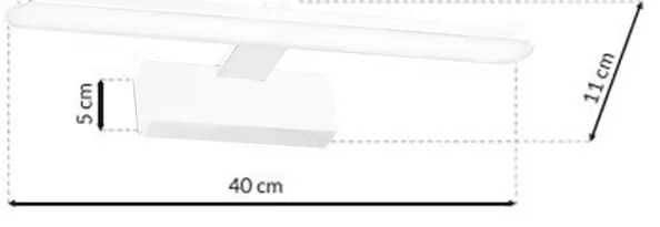 Nástěnné LED svítidlo Splash, 1x LED 8w, 4000k, (40 cm), w
