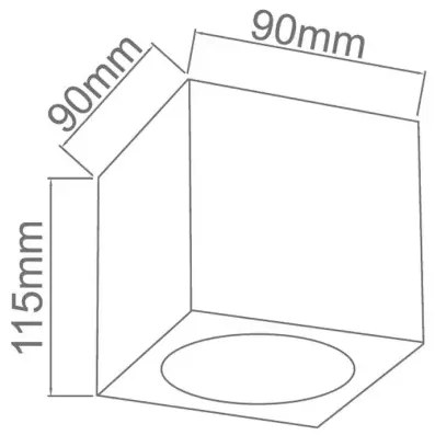 Luxusní bodové svítidlo Cubo černá