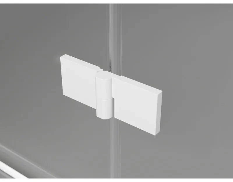 Mexen Lunar T, pravostranný výklopný sprchový kout 115 x 80 cm, 8mm čiré sklo, bílý profil, 834T-115-080-20-00-P