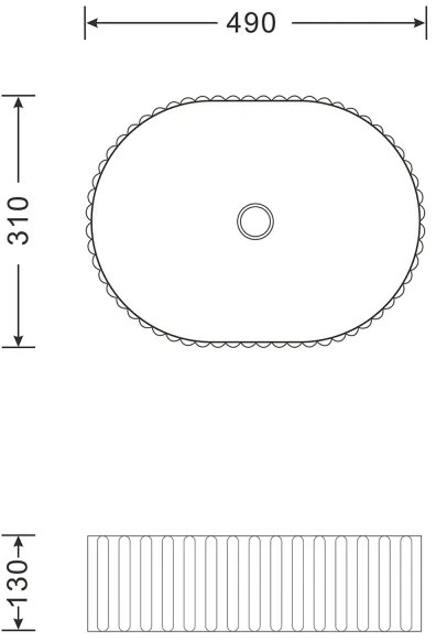 Sapho - Umyvadlo na desku PICOBELLO 49x31 cm keramika/bílá