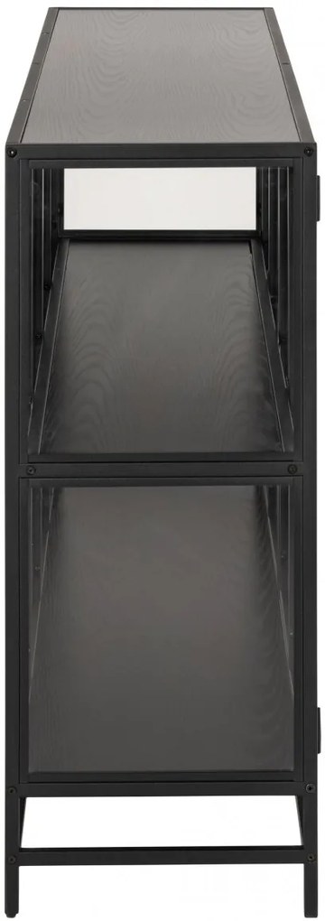 Vitrína Seaford 152,4x86,4 cm černá
