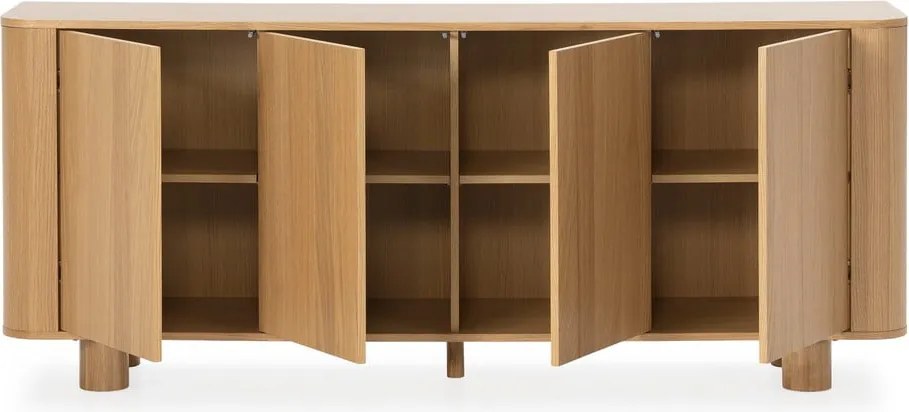 Komoda v dekoru dubu v přírodní barvě 180x75x40 cm Padoc – MOME