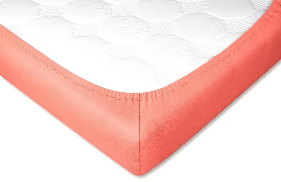 DADKA Jersey prostěradlo losos Rozměr 90x200x25