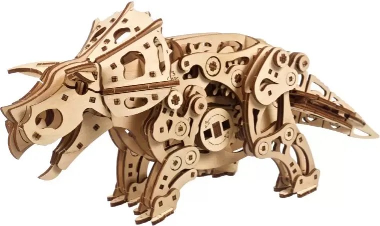 Ugears 3d triceratops 400 dílků
