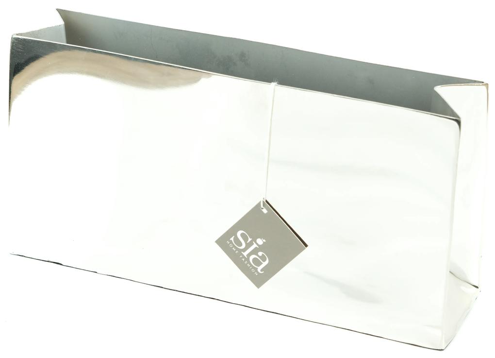 Váza shopping bag nízká materiál: nerezová ocel, barva / provedení: stříbrná, užití: interiérové, výška do:: 30