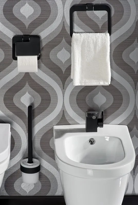 BISK Erga Futura, 4-háčkový věšák na ručníky, černá matná, ERG-02952