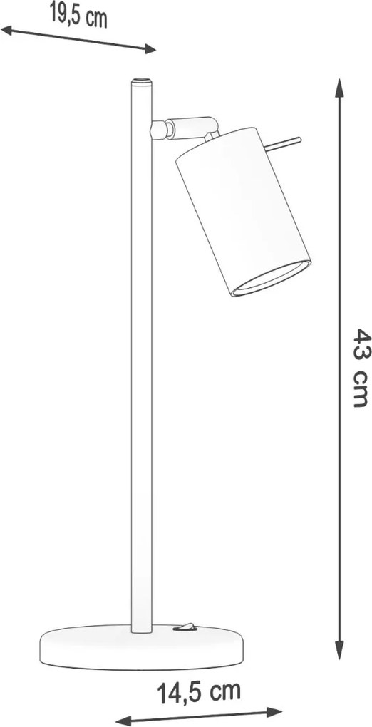Sollux Lighting Stolní lampa RING bílá