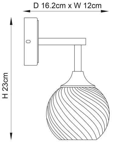 Endon 104052 - Nástěnné svítidlo ALLEGRA 1xE14/7W/230V lesklý chrom