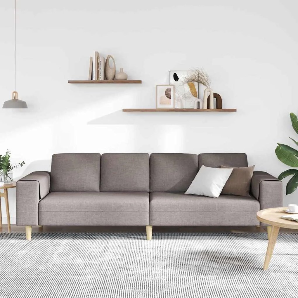 Pohovka do obývacího pokoje Taupe 250 x 77 x 76 cm Polyester 3335086