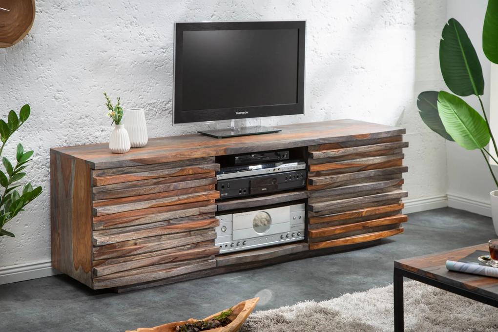 Moderní designový dřevěný stolek pod TV - Violette