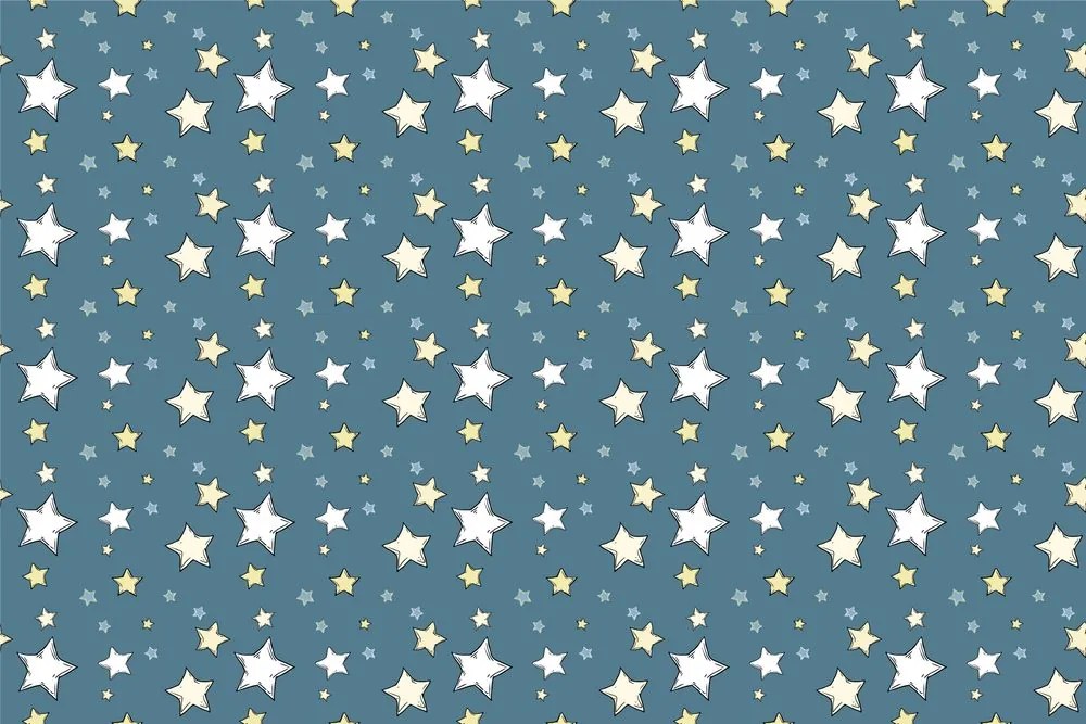 Samolepící tapeta vesmírné hvězdičky s modrým pozadím