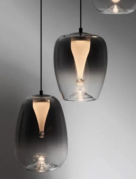 Designový lustr Oblo 3 Černá