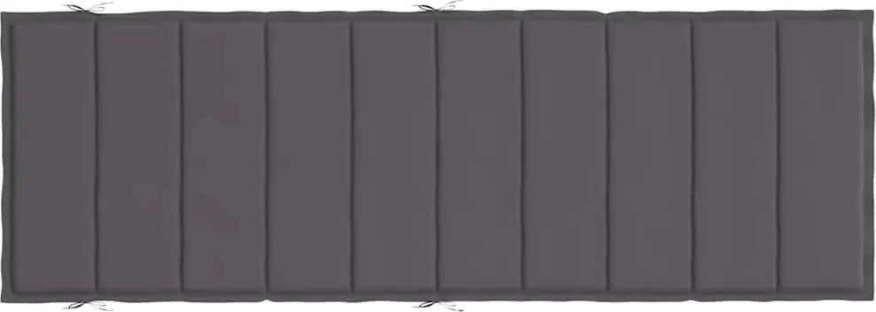 Poduška na lehátko antracitová 186x58x4 cm oxfordská látka 314158