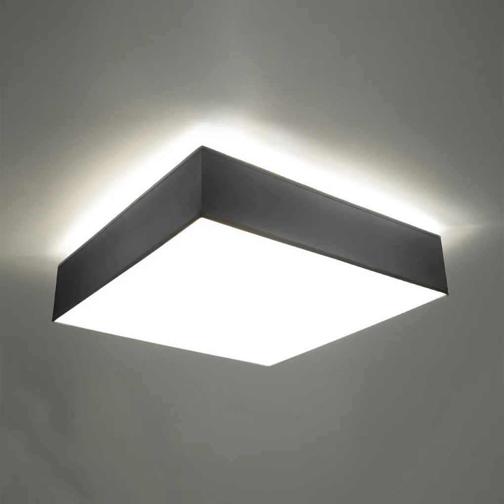 Stropní svítidlo Horus, 1x šedé plastové stínítko, (bílý plast), (55 cm)
