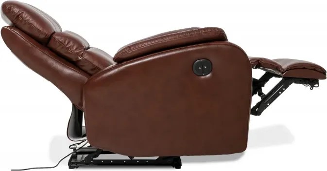 Kožené polohovací křeslo ELEGANT 2, koňak K 2136 (RE Typ 2)
